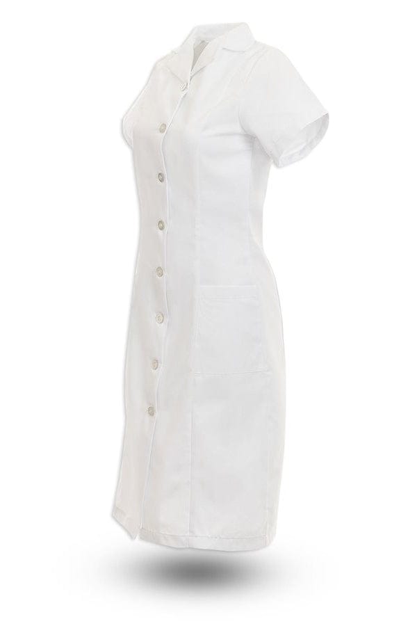Women's White Housekeeping Princess Dress – HousekeepingUniforms.com