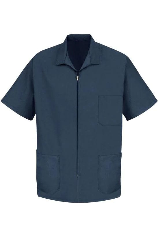 Men's Navy Zip-Front Smock – HousekeepingUniforms.com