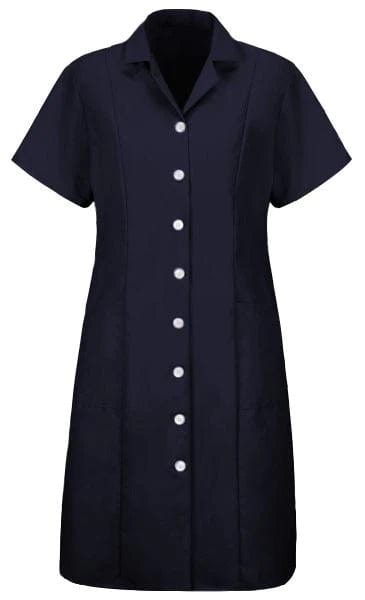 Women's Navy Housekeeping Princess Dress – HousekeepingUniforms.com